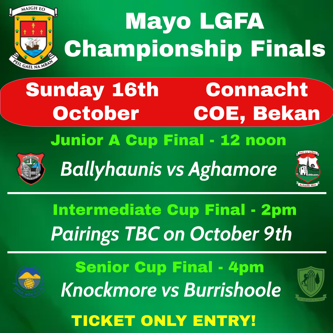 Mayo LGFA Cup Finals – Mayo LGFA